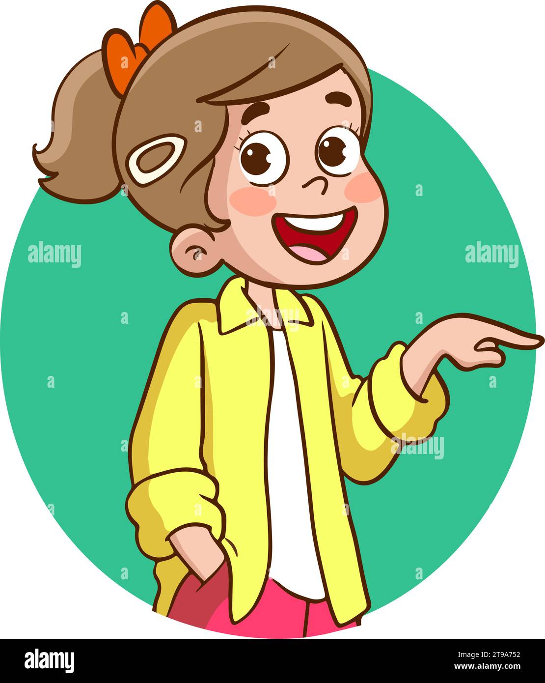 children portrait cartoon vector illustration Stock Vector Image & Art ...