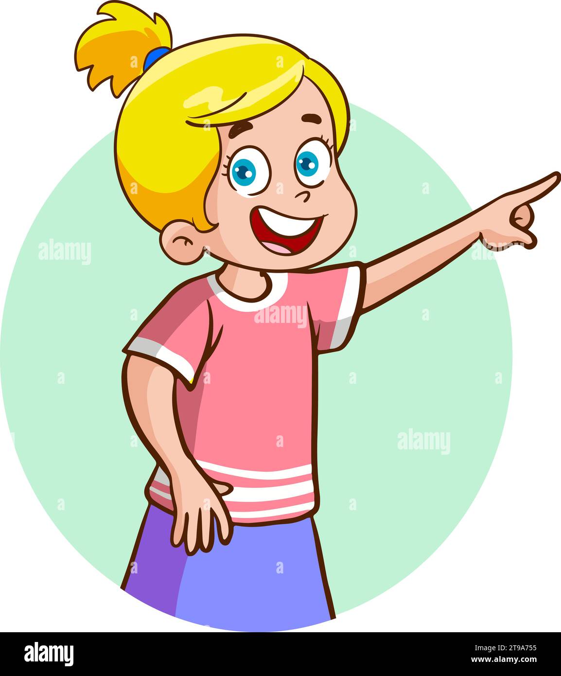 children portrait cartoon vector illustration Stock Vector Image & Art ...