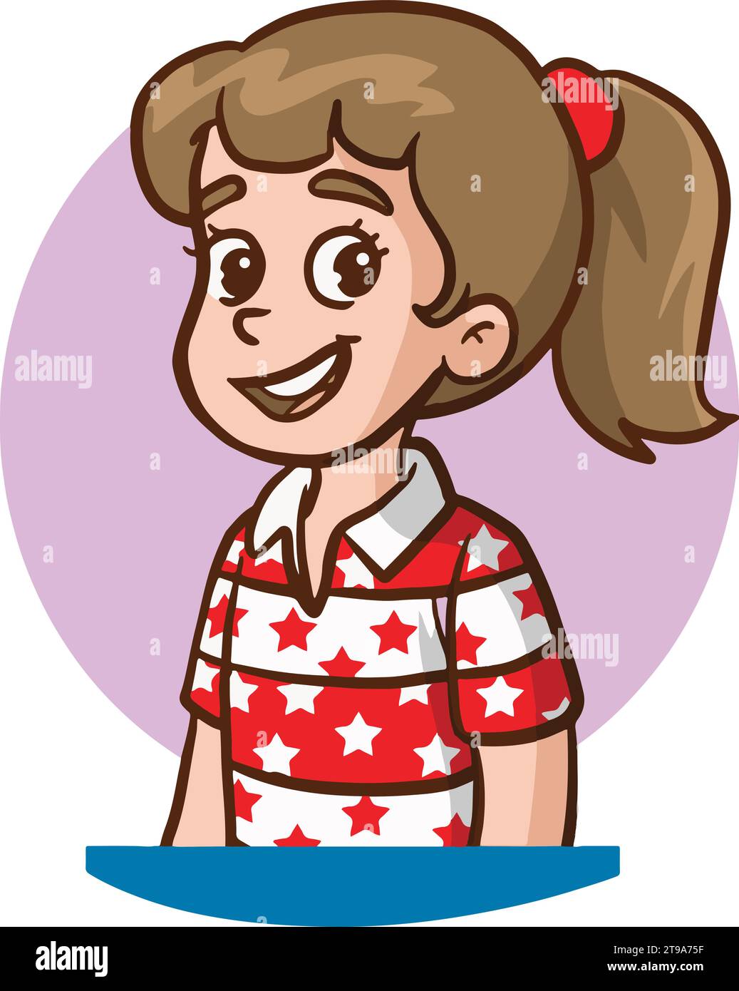 children portrait cartoon vector illustration Stock Vector Image & Art ...