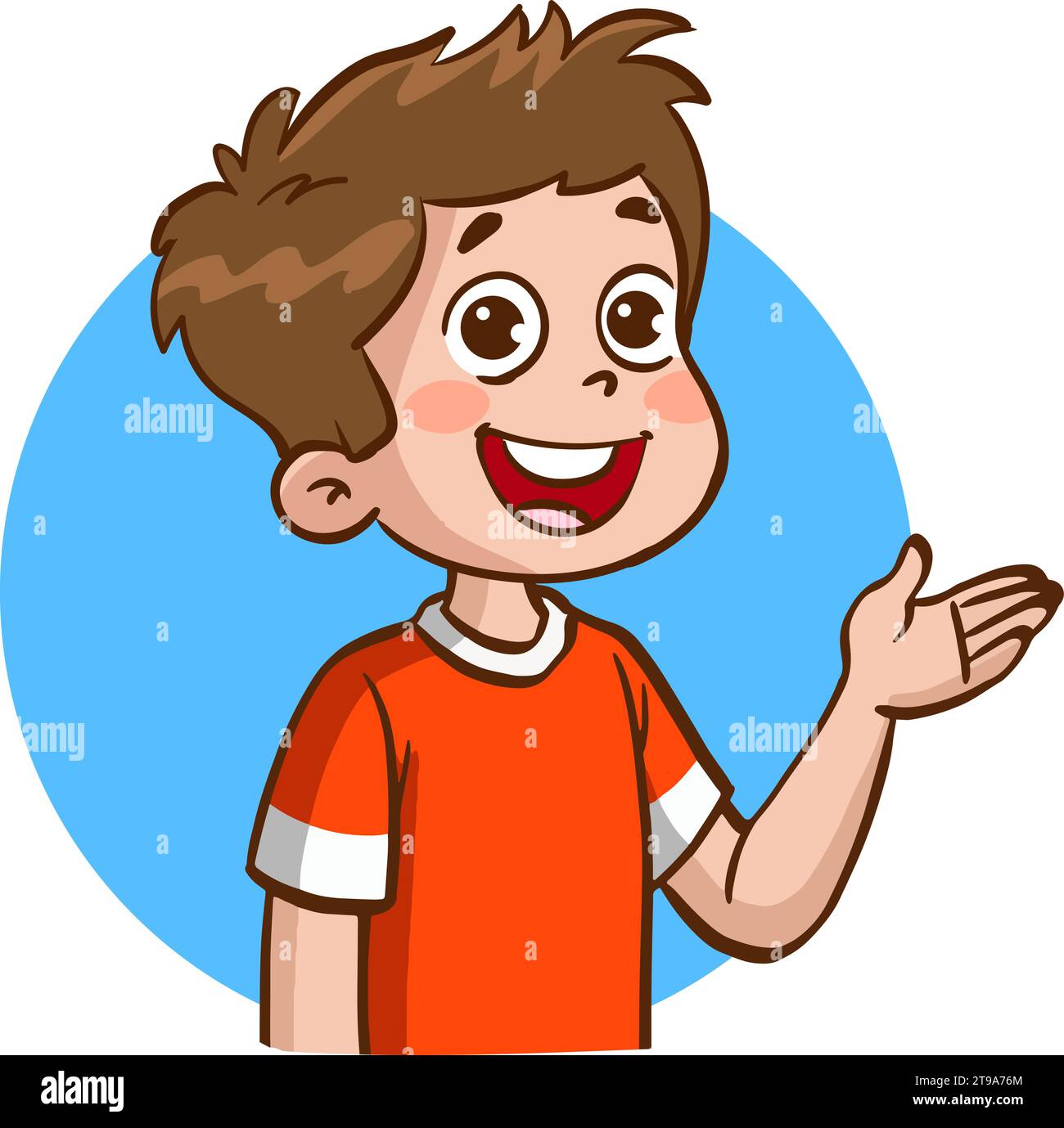 children portrait cartoon vector illustration Stock Vector Image & Art ...