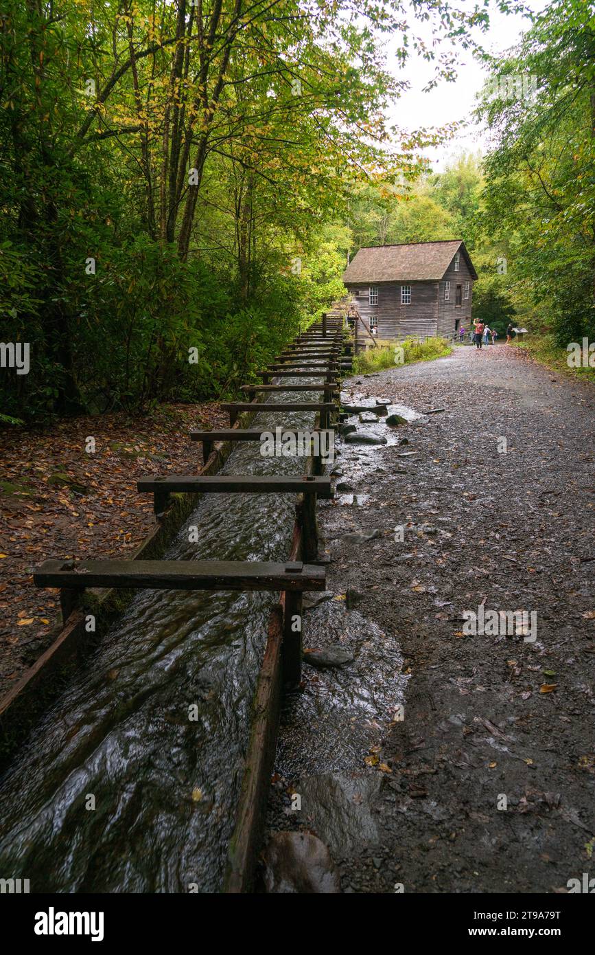 Historic Mingus Mill at the Great Smoky Mountains National Park Stock ...
