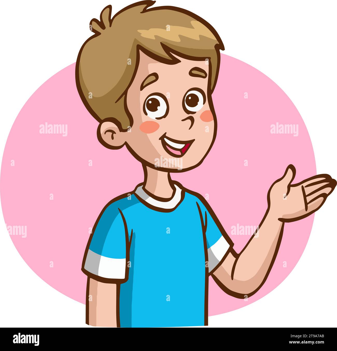 children portrait cartoon vector illustration Stock Vector Image & Art ...