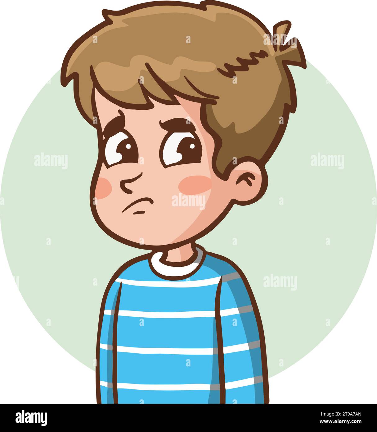 children portrait cartoon vector illustration Stock Vector Image & Art ...