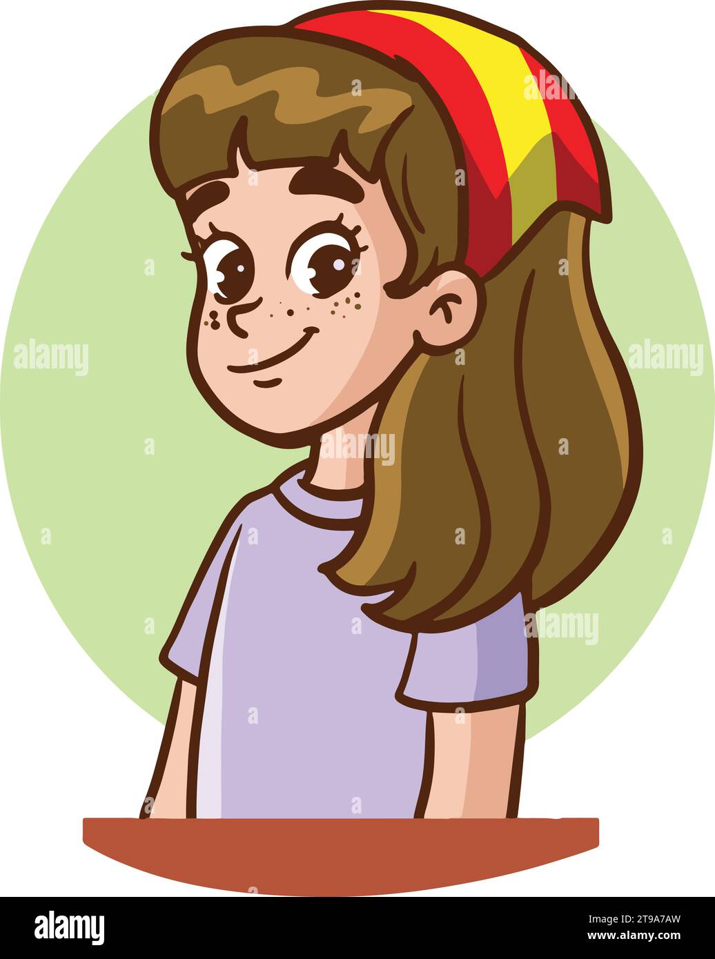 children portrait cartoon vector illustration Stock Vector Image & Art ...