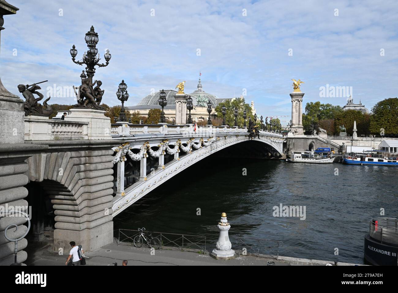 A general view of the Pont Alexandre III in Paris, France on September ...