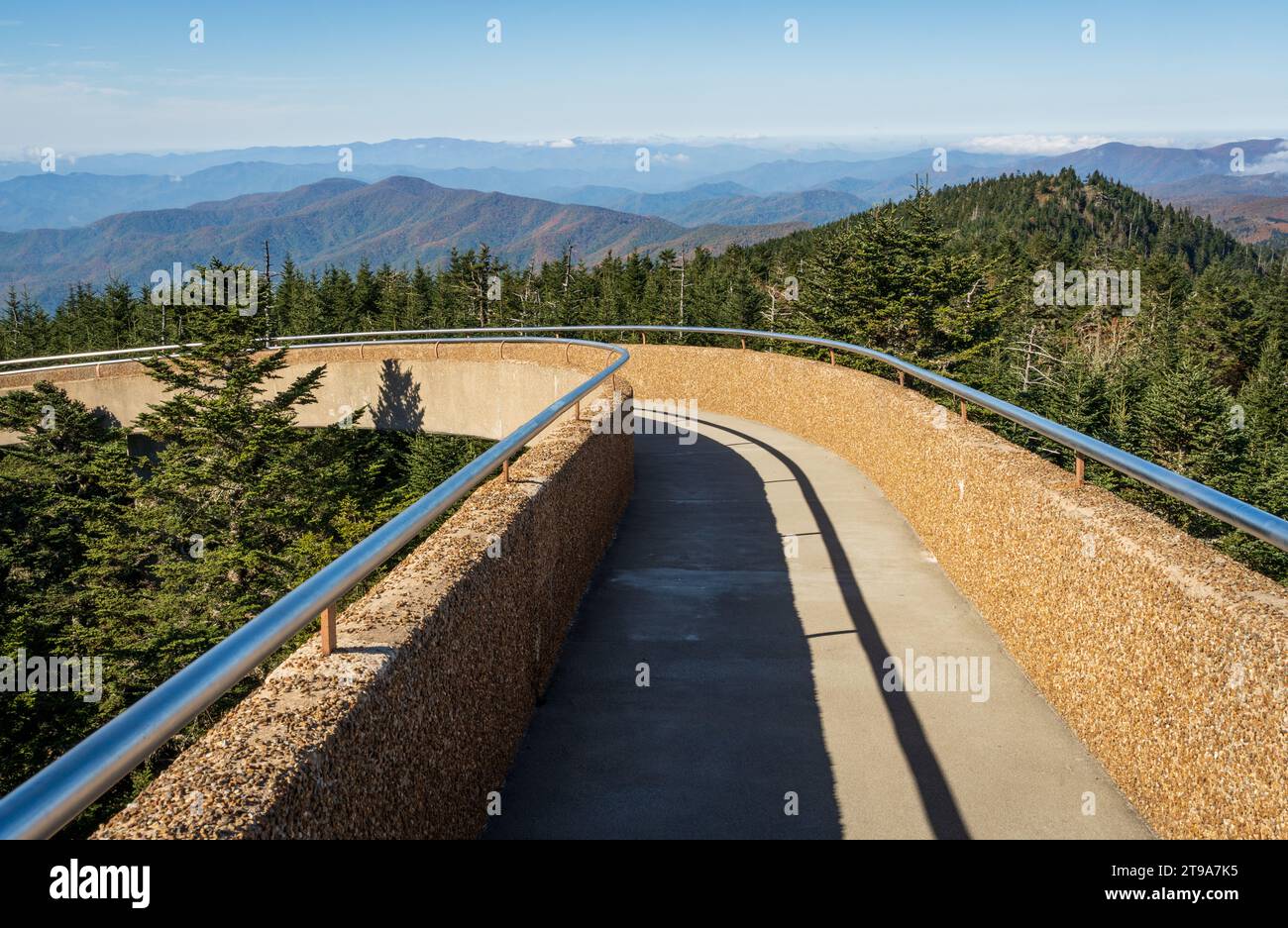 Clingmans Dome Observation Tower at the Great Smoky Mountains National Park Stock Photo - Alamy