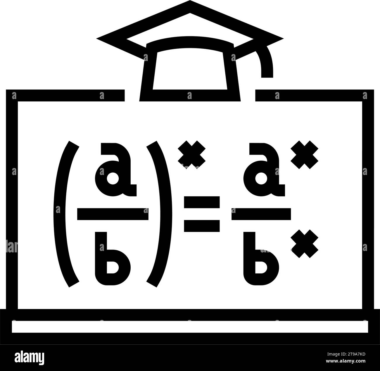 math class primary school line icon vector illustration Stock Vector ...