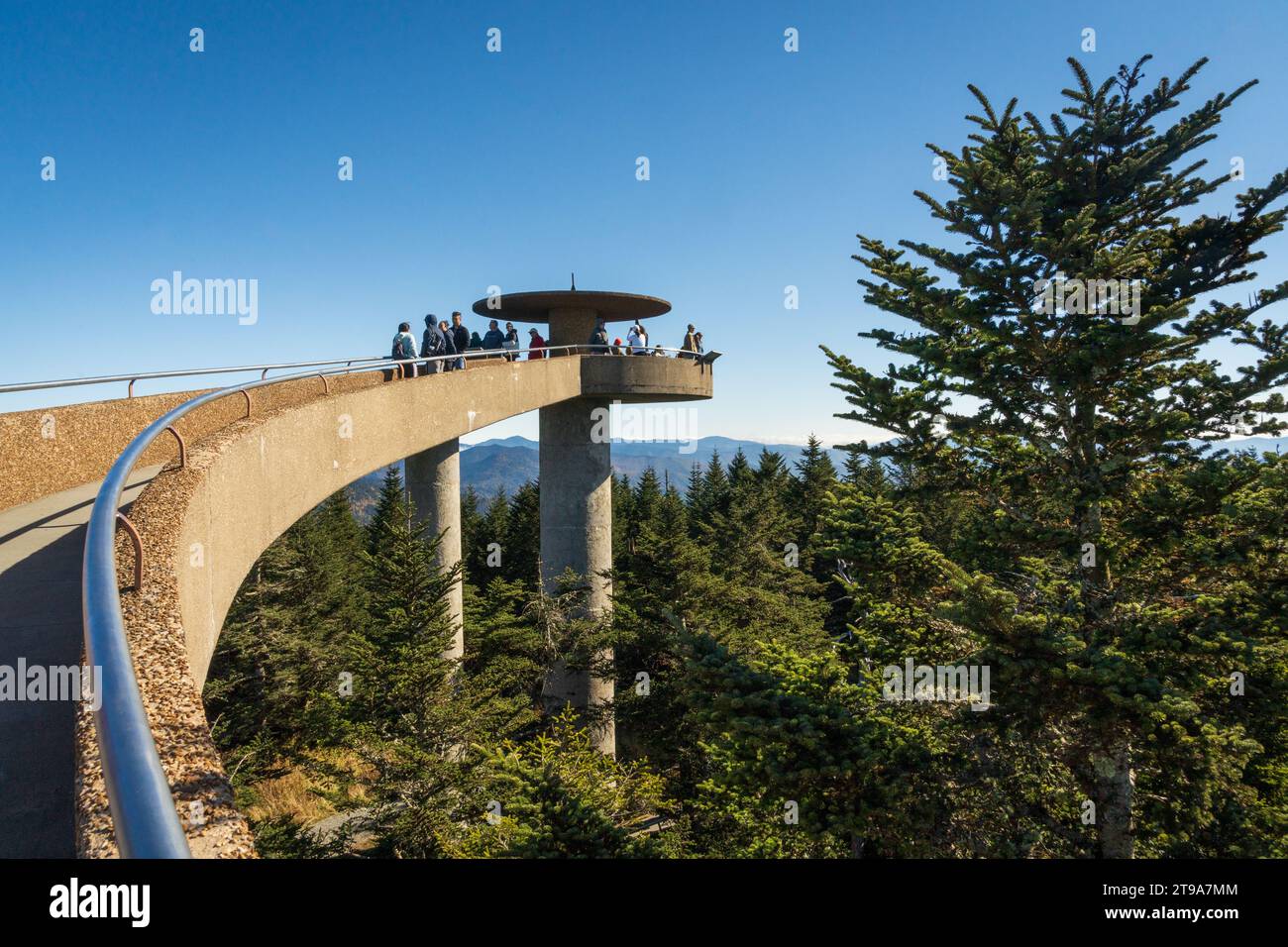 Clingmans Dome Observation Tower at the Great Smoky Mountains National Park Stock Photo - Alamy