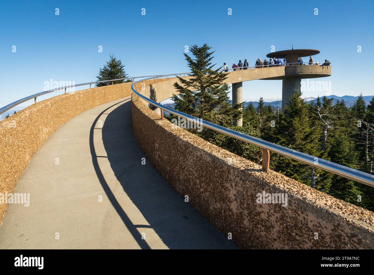 Clingmans Dome Observation Tower at the Great Smoky Mountains National Park Stock Photo - Alamy