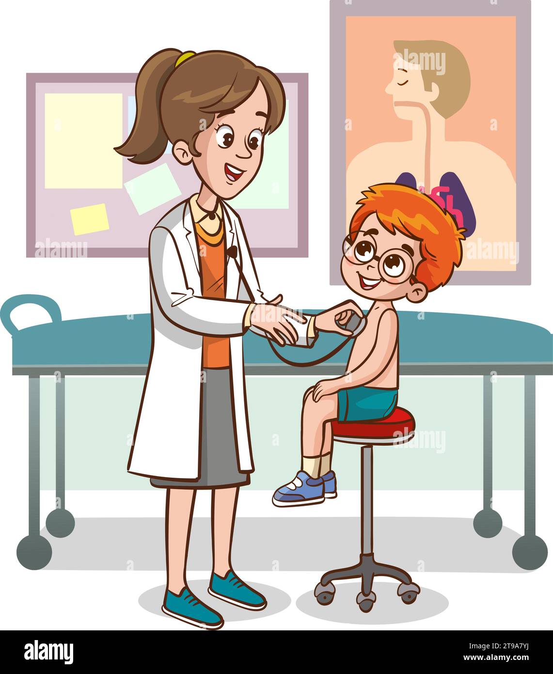 Girl visiting doctor Stock Vector Images - Alamy