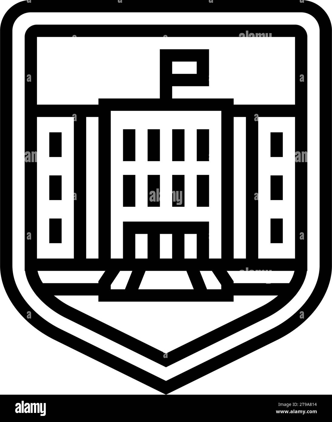 school safety primary school line icon vector illustration Stock Vector ...