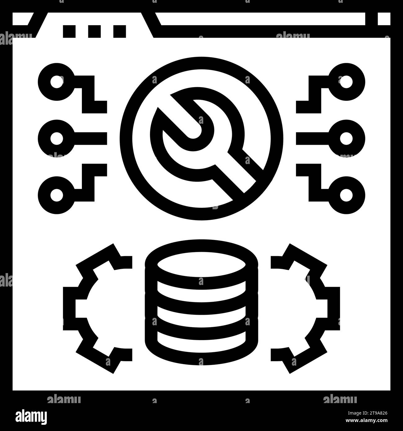 software maintenance line icon vector illustration Stock Vector Image ...