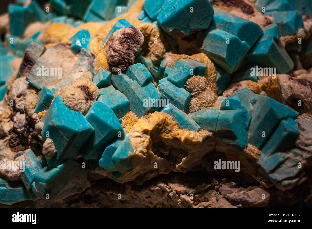 Microcline with albite Stock Photo - Alamy