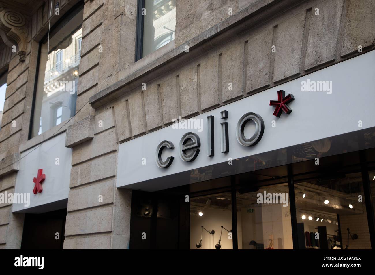 Bordeaux , France - 11 16 2023 : celio sign brand star red and text ...