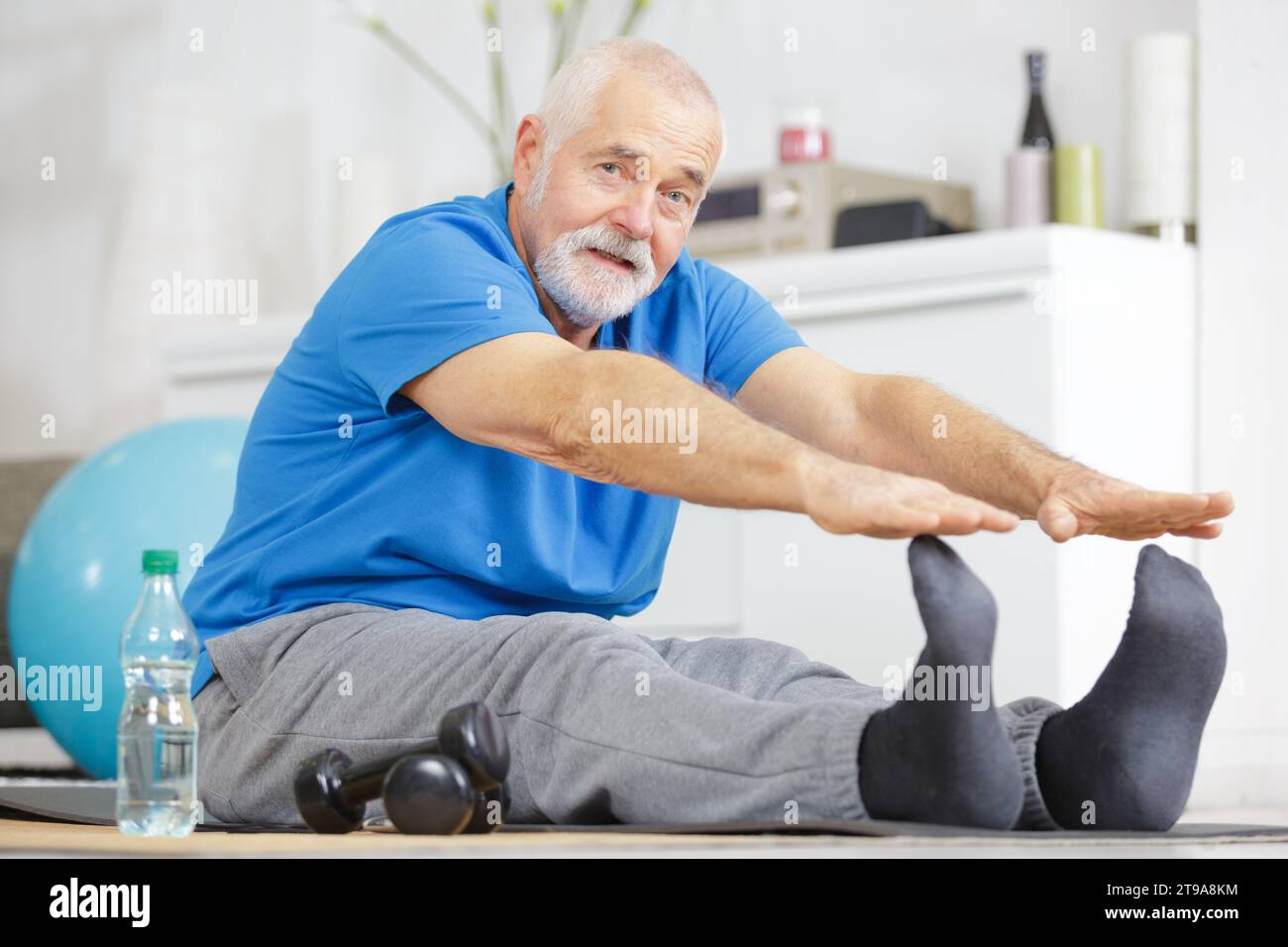 senior stretching and flexibility concept Stock Photo - Alamy