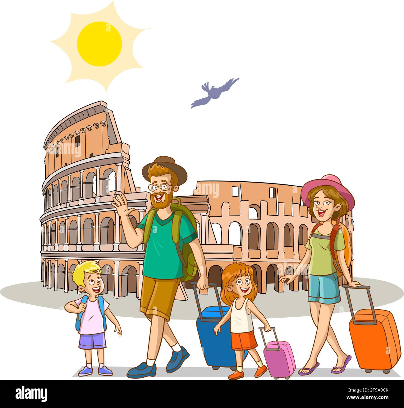 Roman Coliseum. Sight. Architectural monument. Travel. Vector. Roman ...