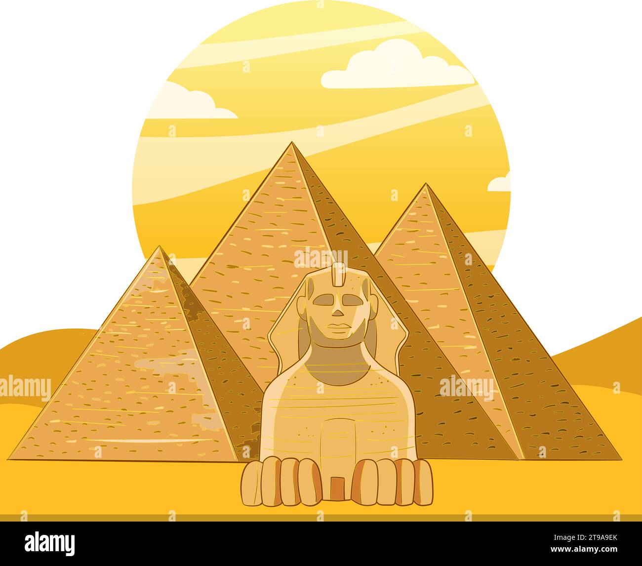 ancient egyptian and pyramids cartoon vector Stock Vector Image & Art - Alamy