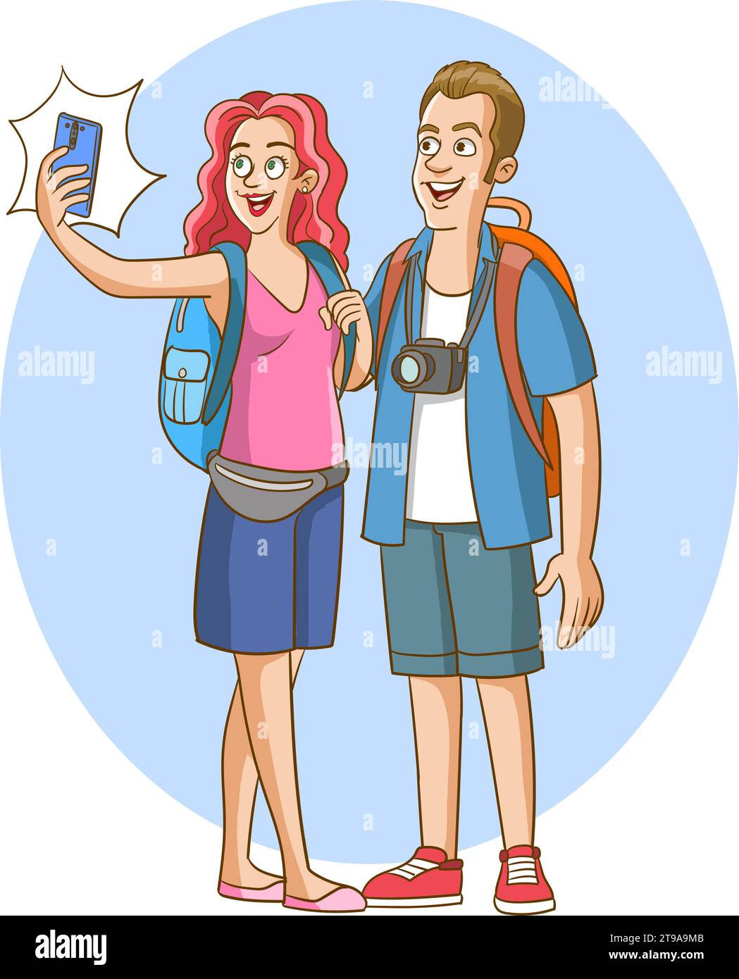 cute family packing their suitcases and going on vacation Stock Vector ...