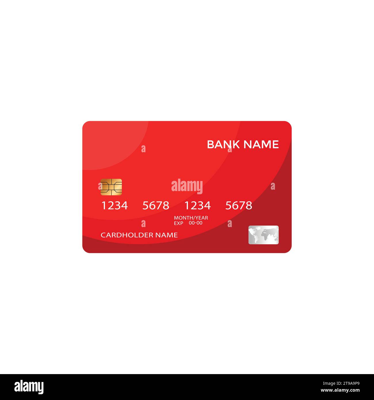 Red Visa Debit Card Stock Vector Images Alamy