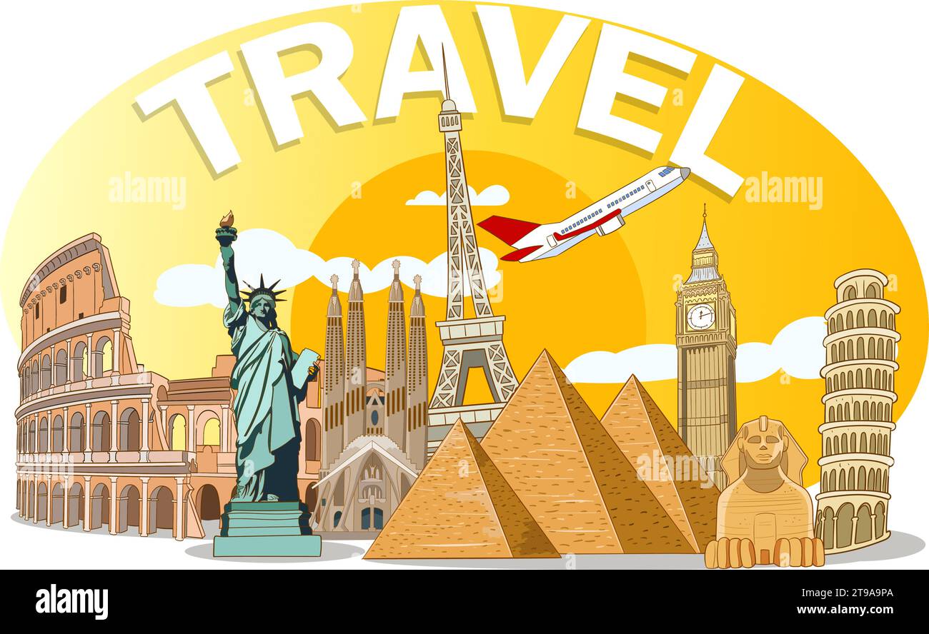 Visit famous building europe monument Stock Vector Images - Alamy