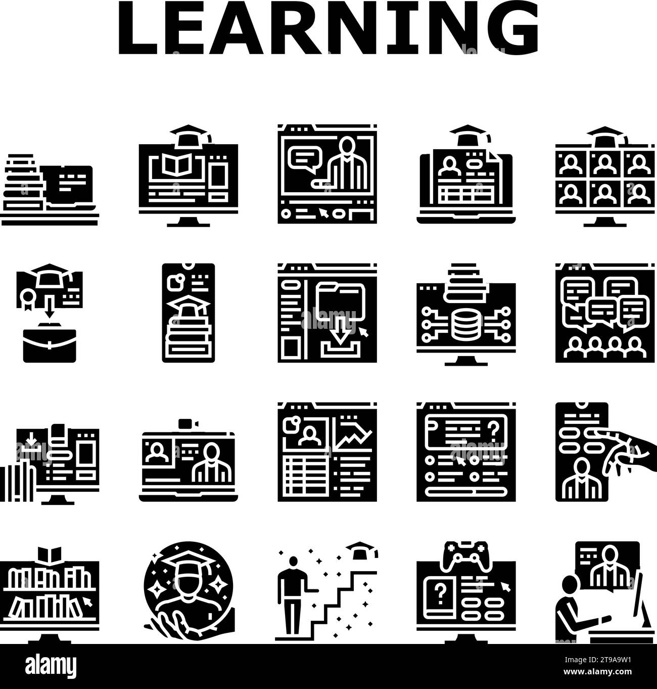 online learning platform web icons set vector Stock Vector Image & Art ... online learning platform web icons set vector Stock Vector Image & Art ...