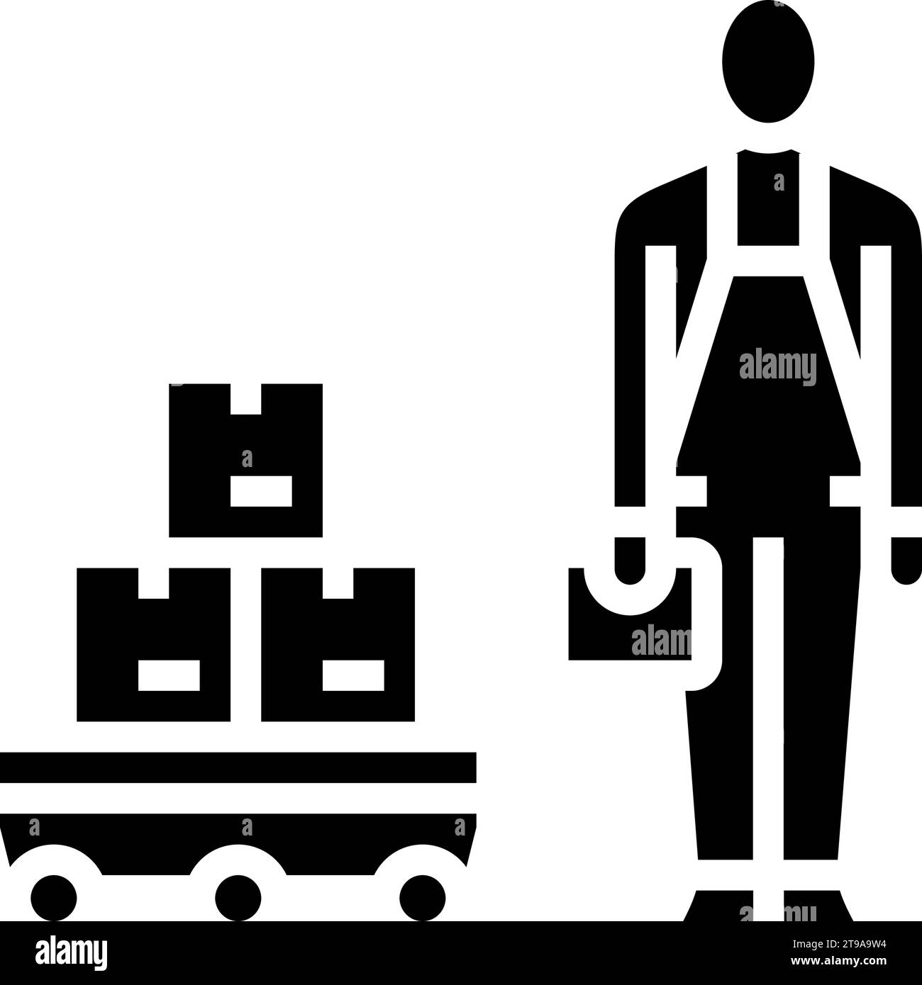 autonomous cart glyph icon vector illustration Stock Vector Image & Art ...