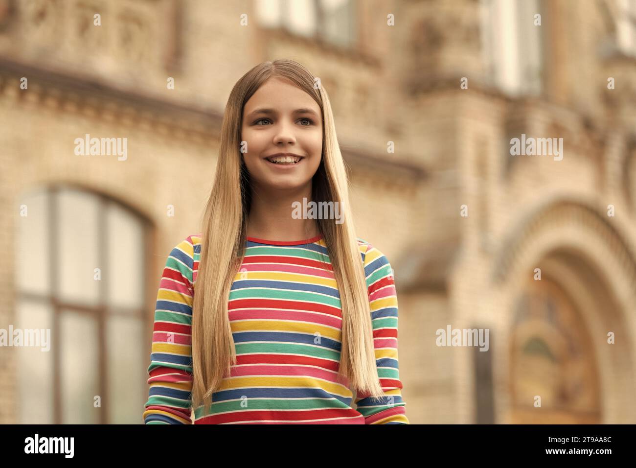 portrait of positive teenager girl. portrait of teenager girl. portrait ...
