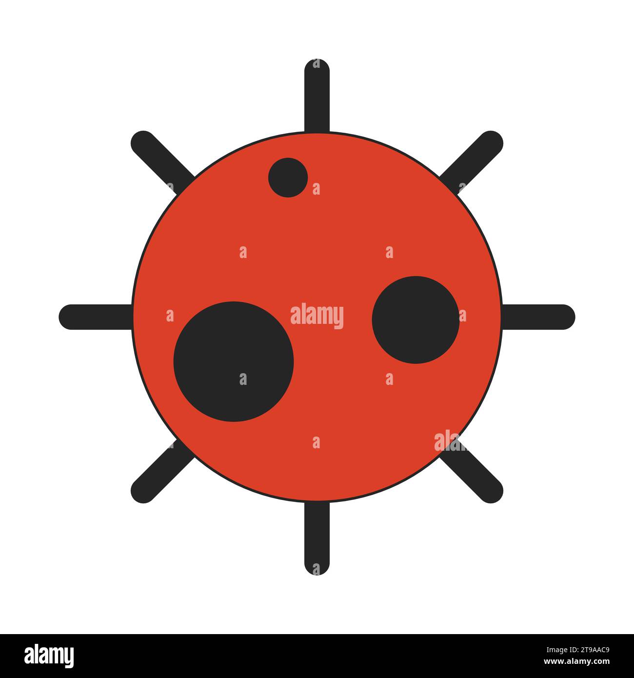 Virus epidemic 2D linear cartoon object Stock Vector Image & Art - Alamy