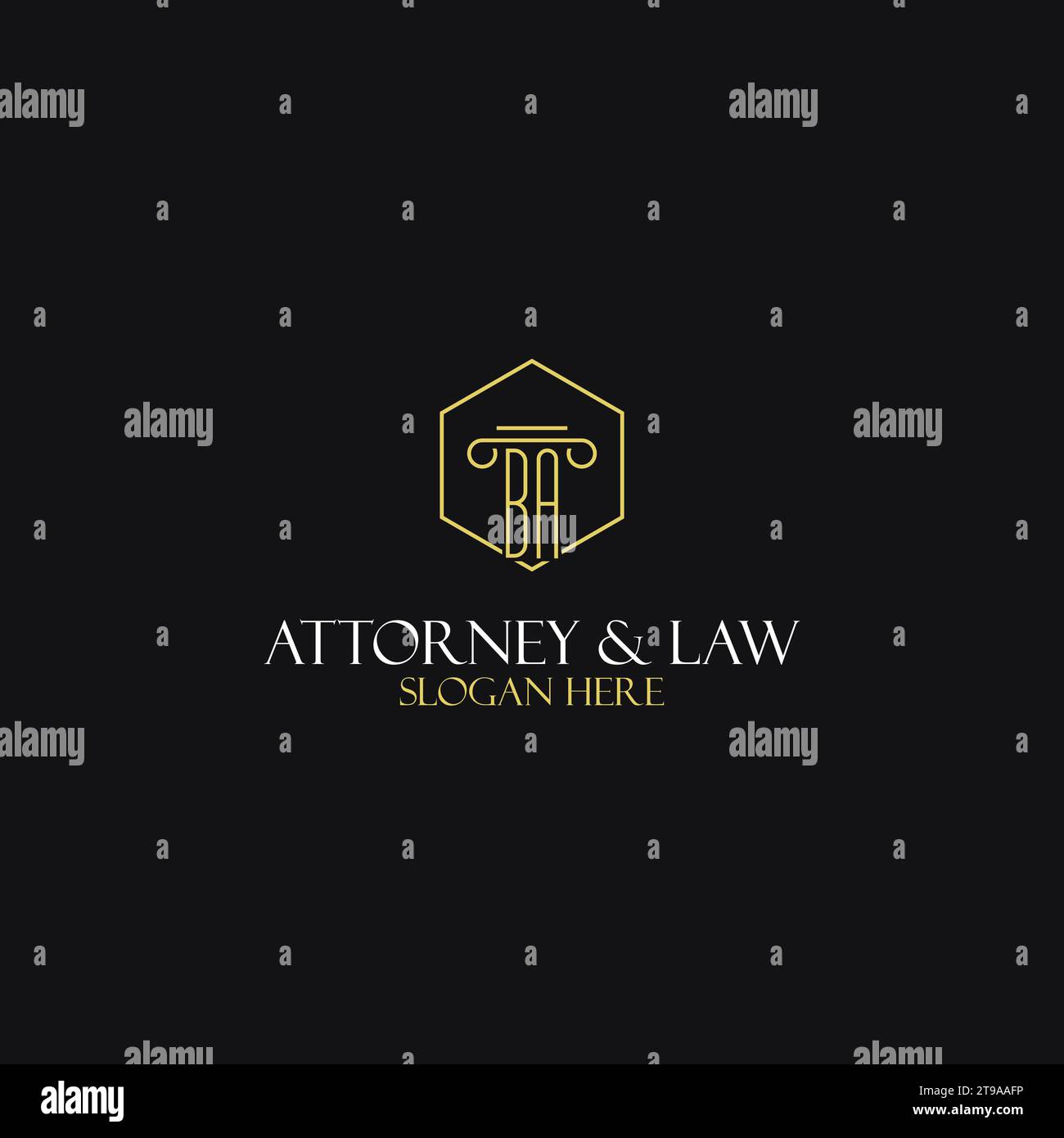 BA monogram initials design for legal, lawyer, attorney and law firm ...