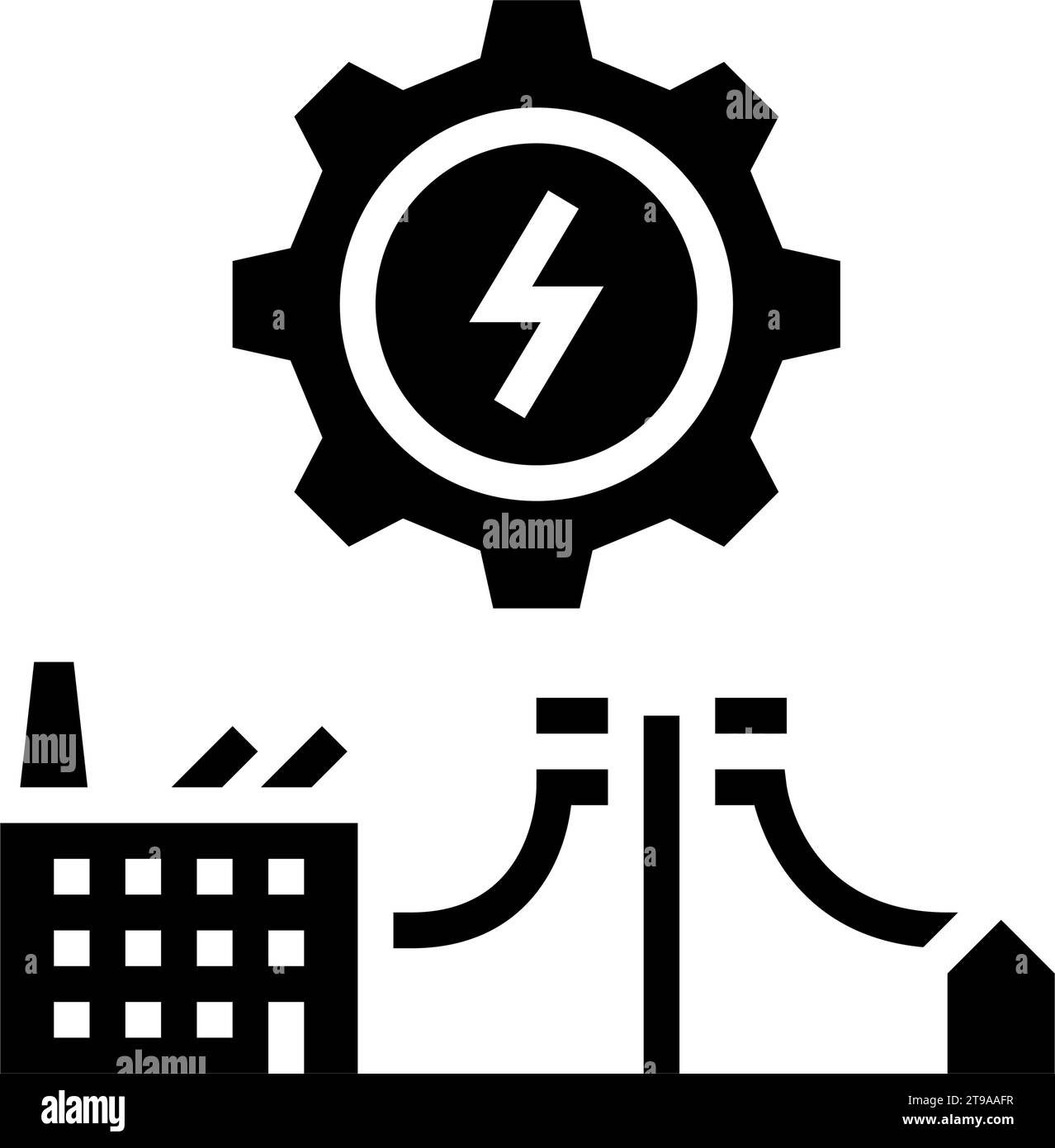 power grid efficient glyph icon vector illustration Stock Vector Image ...