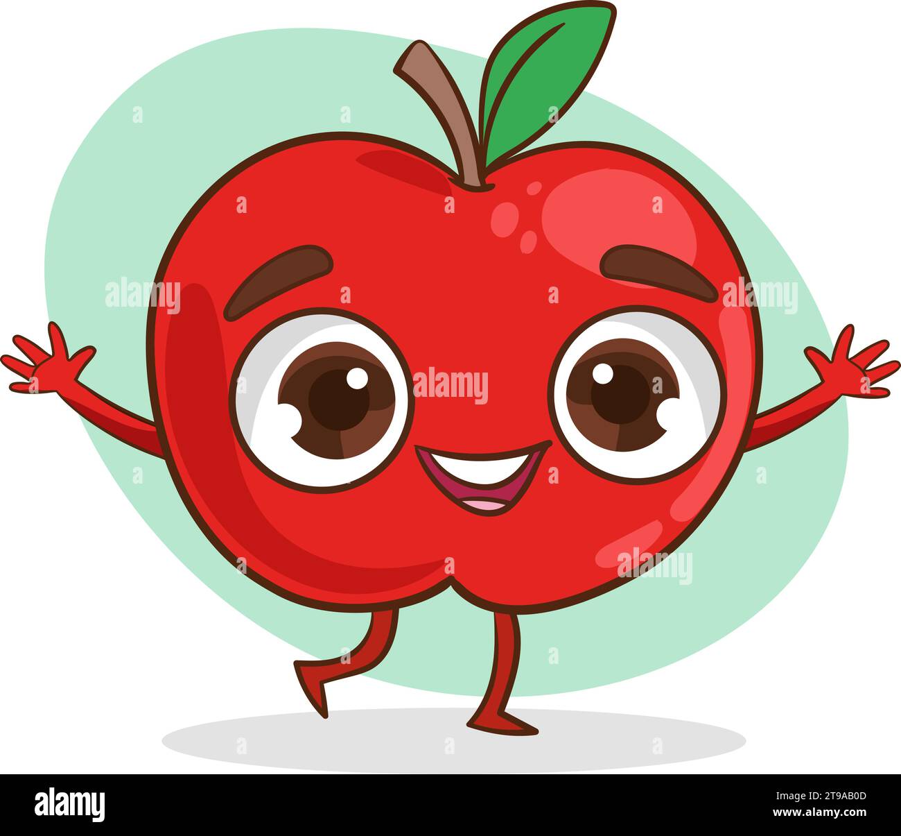 cute apple character cartoon vector Stock Vector Image & Art - Alamy