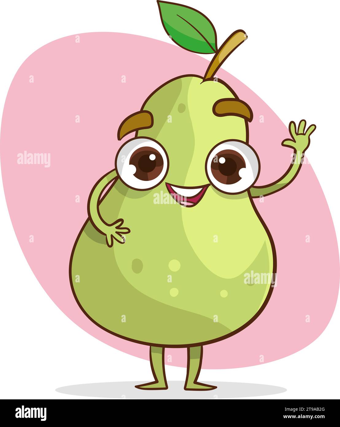 cute pear character cartoon vector Stock Vector Image & Art - Alamy