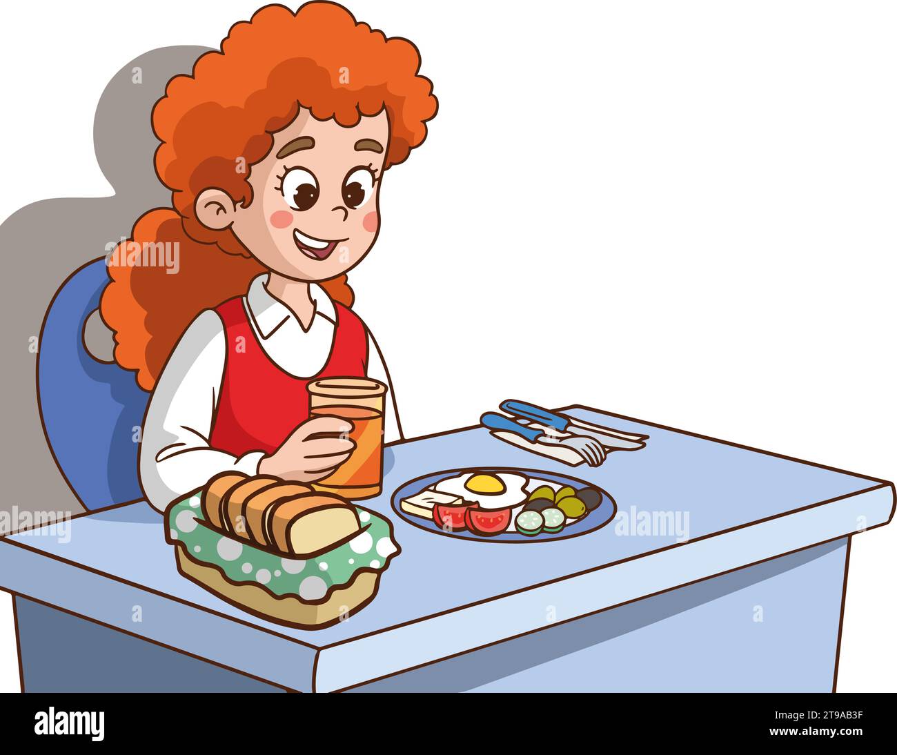 cute kids eating cartoon vector Stock Vector Image & Art - Alamy