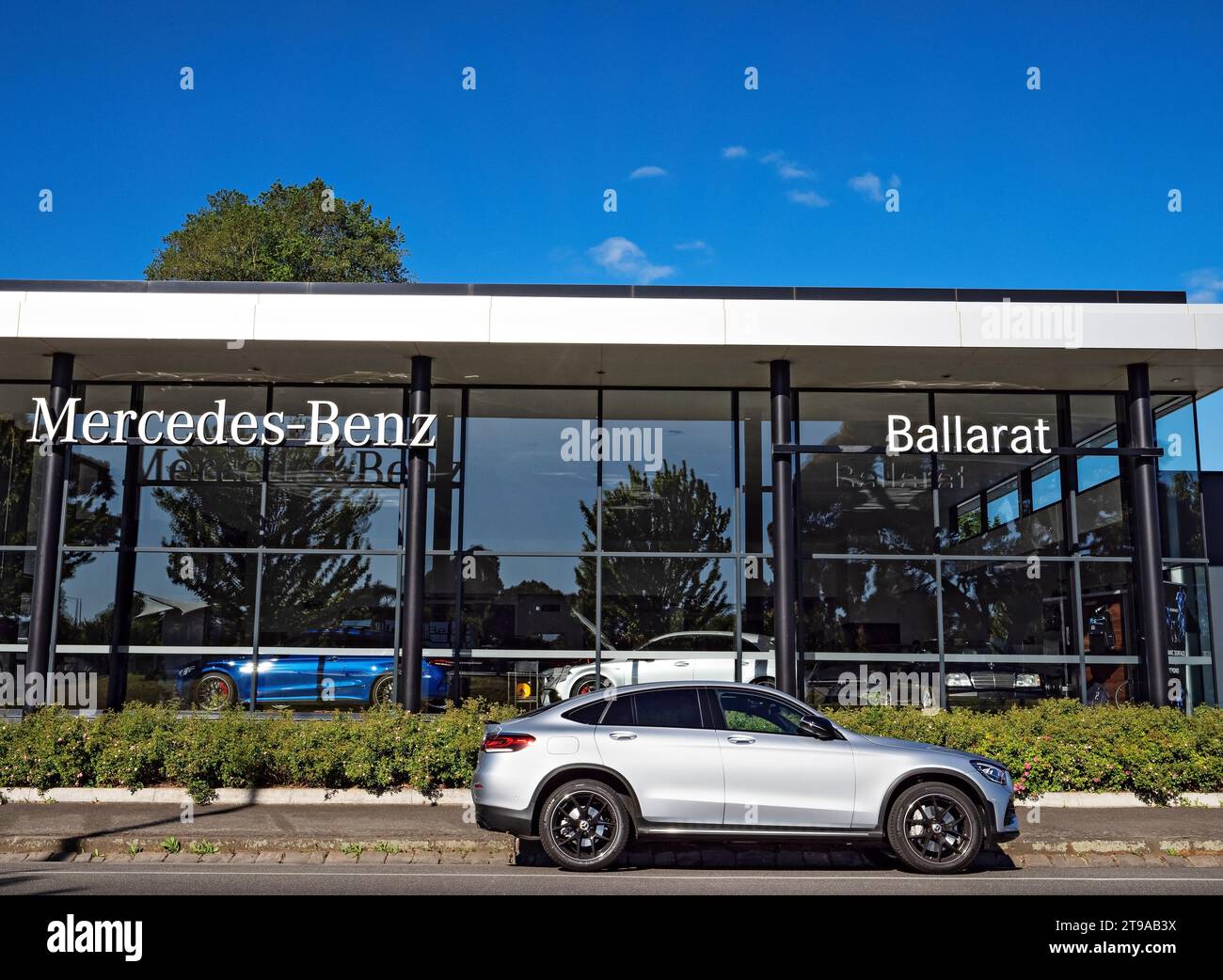 Ballarat Australia / A 2023 Mercedes Benze Coupe outside the dealership ...
