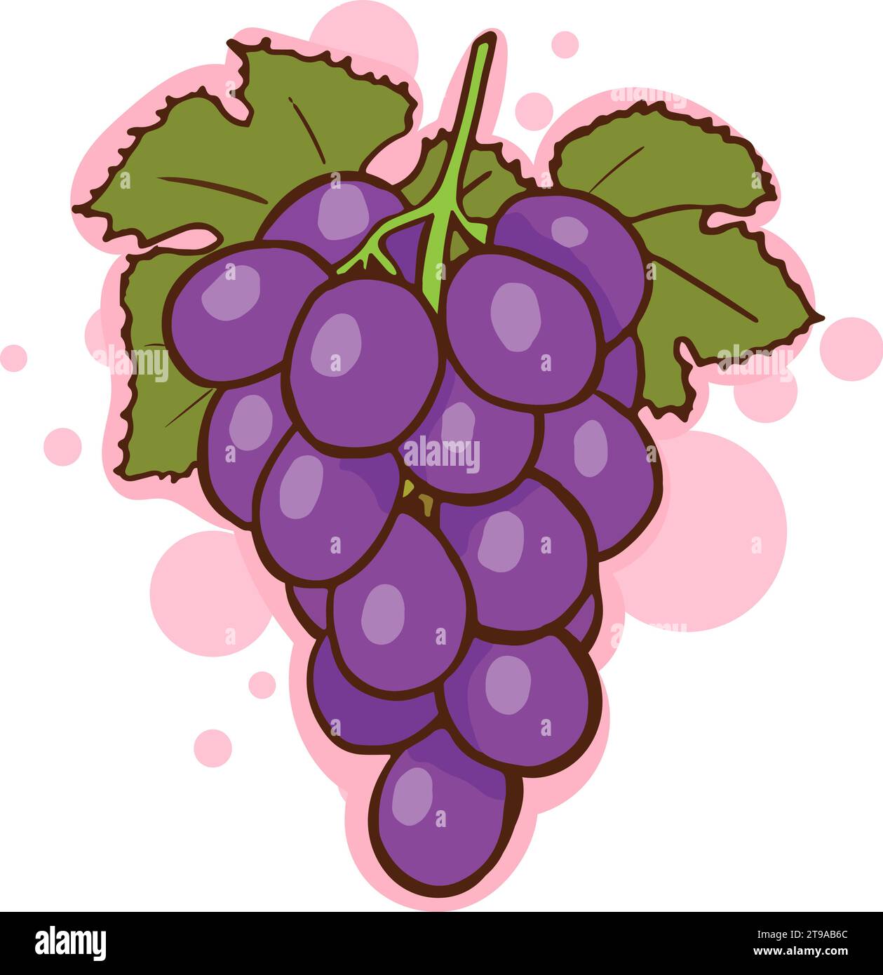 Natural grape juice cartoon Stock Vector Images - Alamy