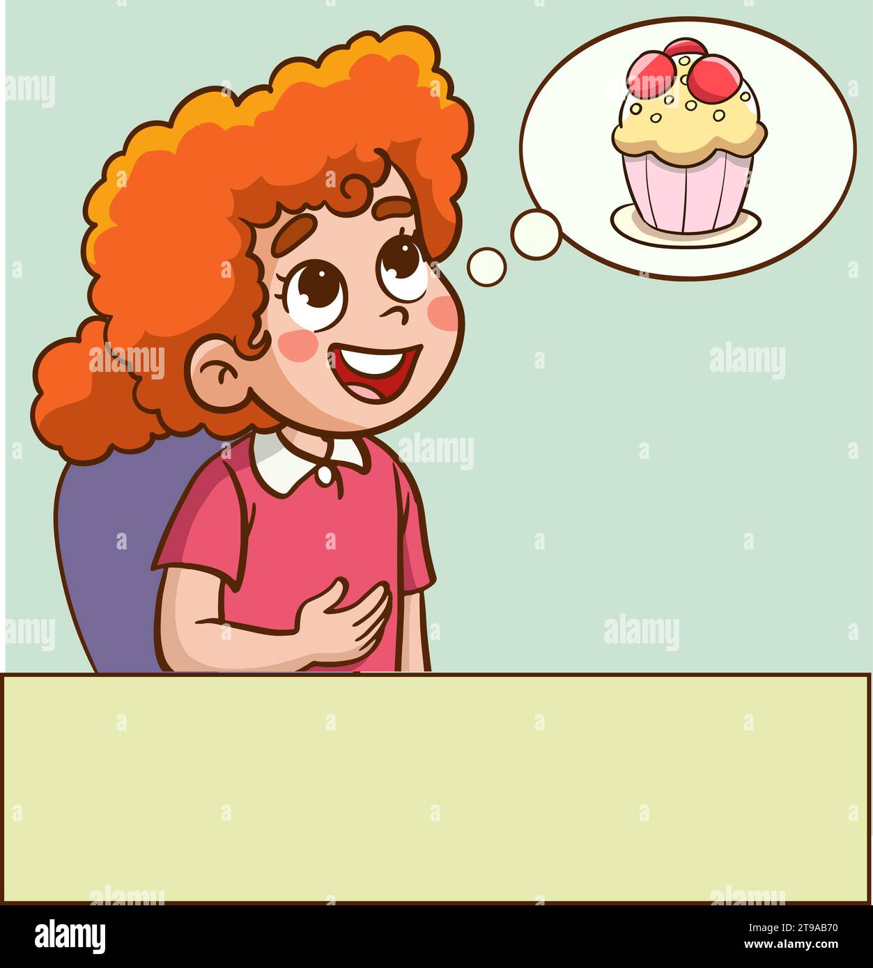 vector illustrations of cute kids hungry Stock Vector Image & Art - Alamy