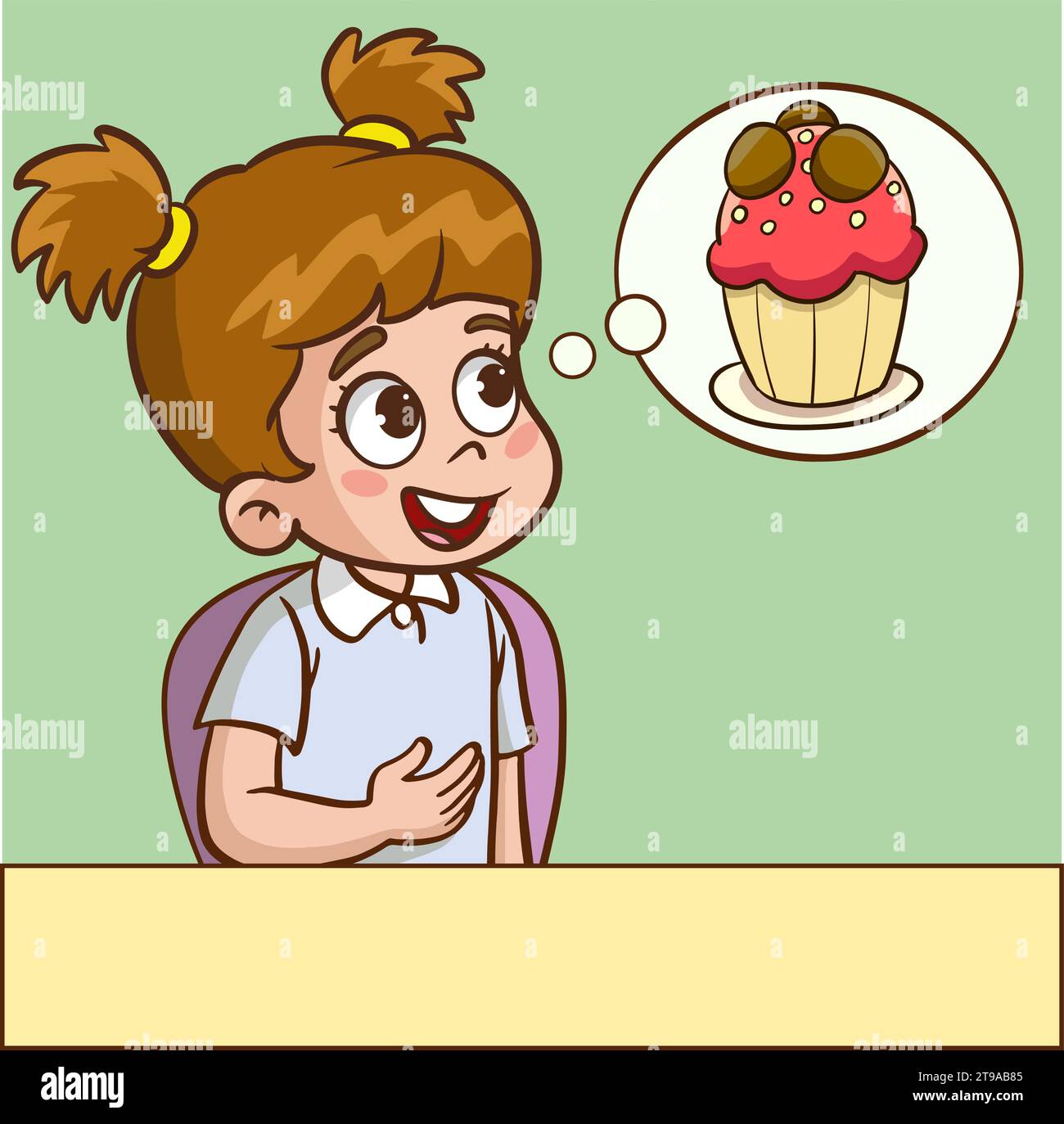 vector illustrations of cute kids hungry Stock Vector Image & Art - Alamy