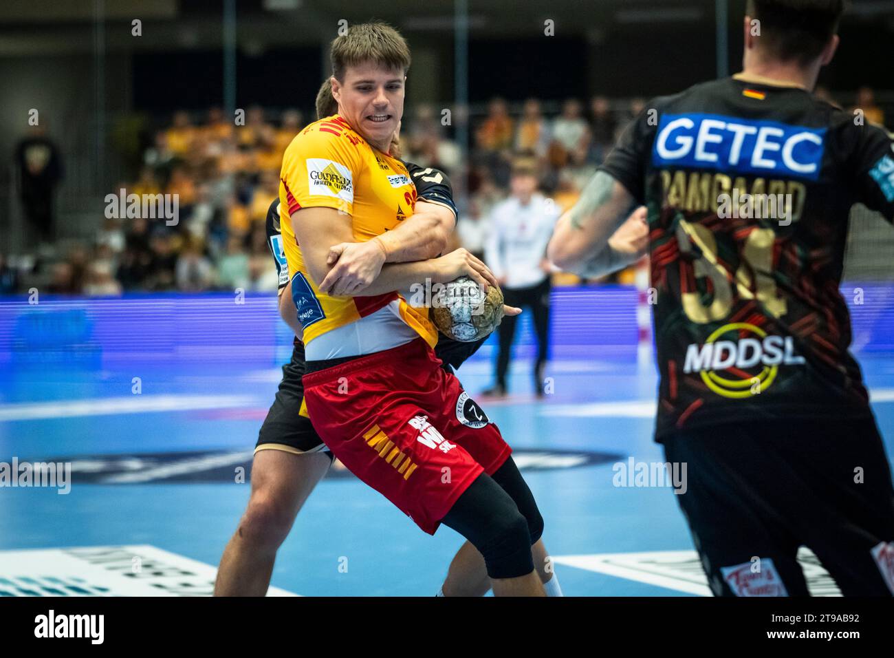 Odense, Denmark. 23rd Nov, 2023. Aaron Mensing (33) of GOG seen in the ...