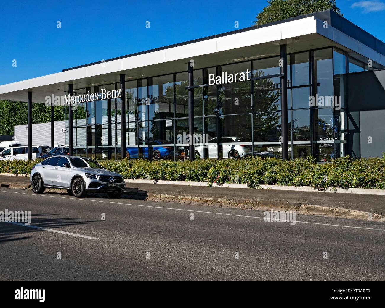 Ballarat Australia / A 2023 Mercedes Benze Coupe outside the dealership ...