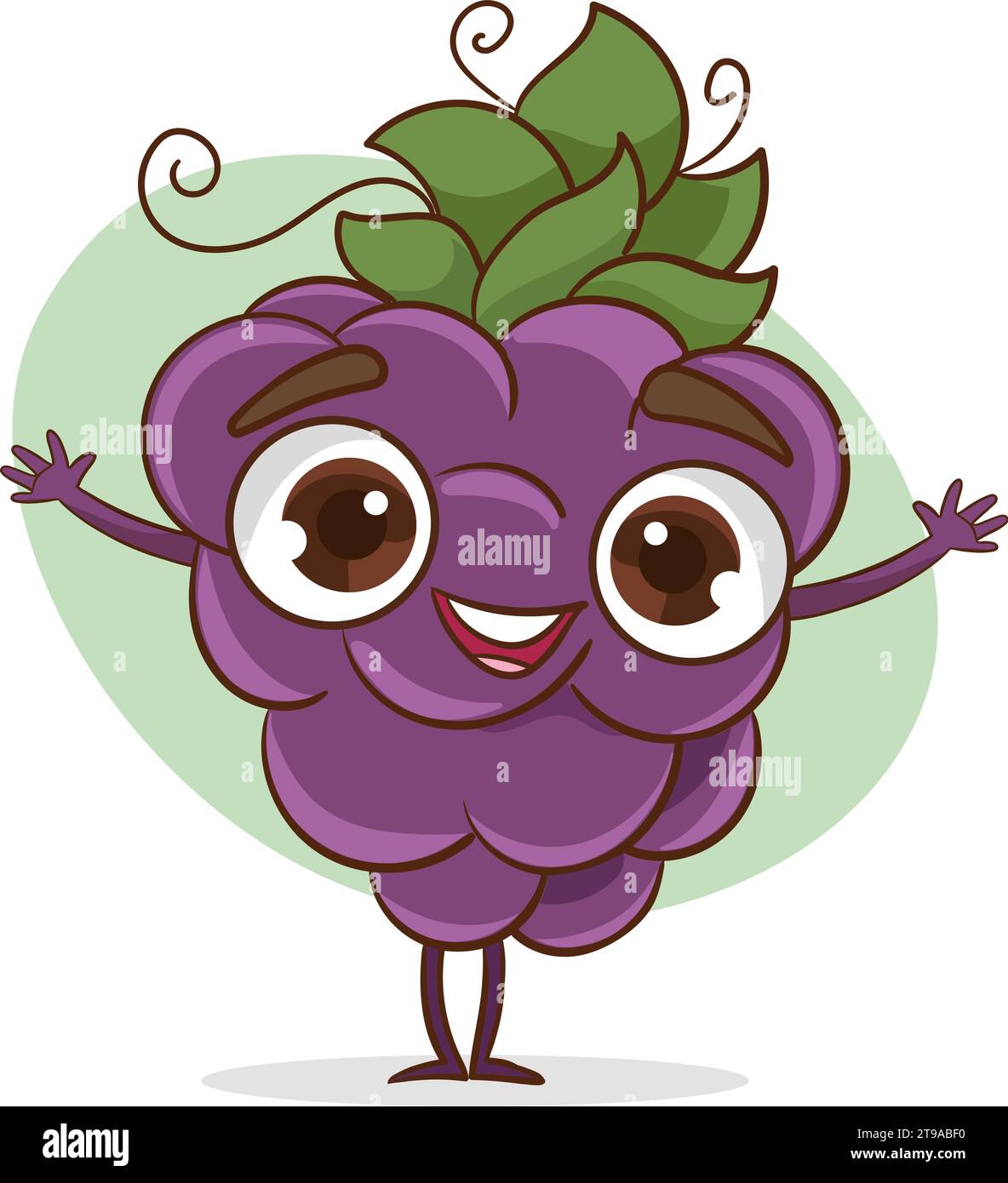 cute grape character cartoon vector Stock Vector Image & Art - Alamy