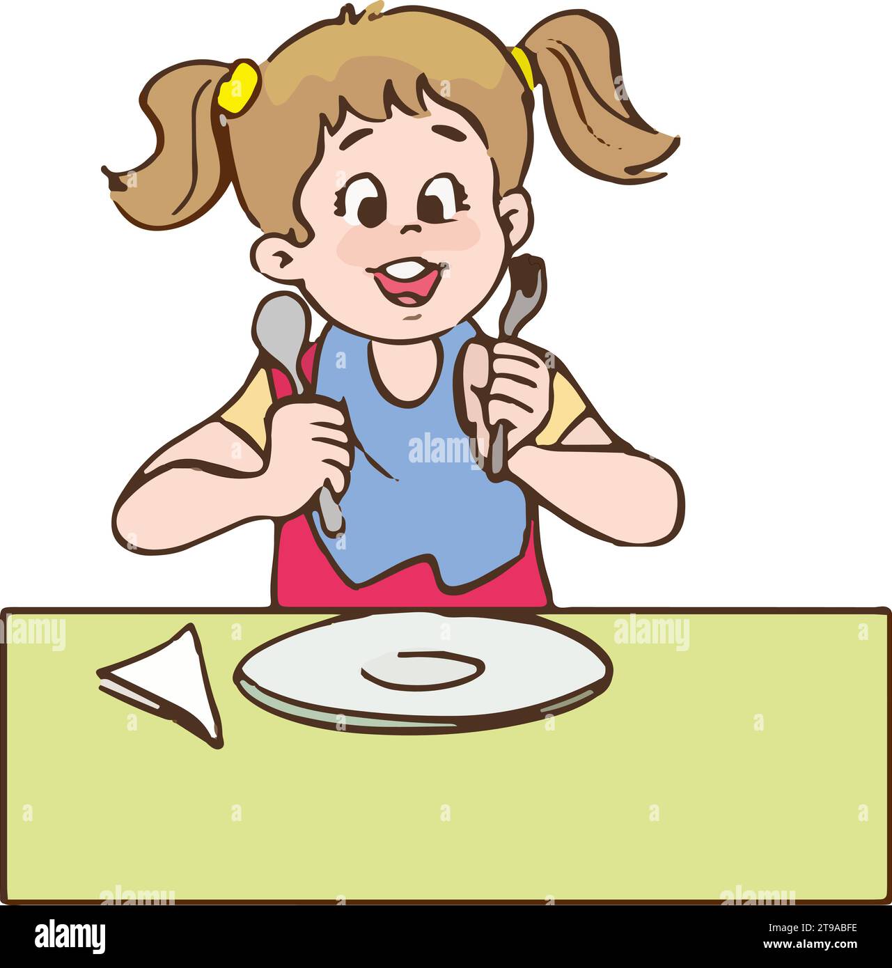 cute kids eating cartoon vector Stock Vector Image & Art - Alamy