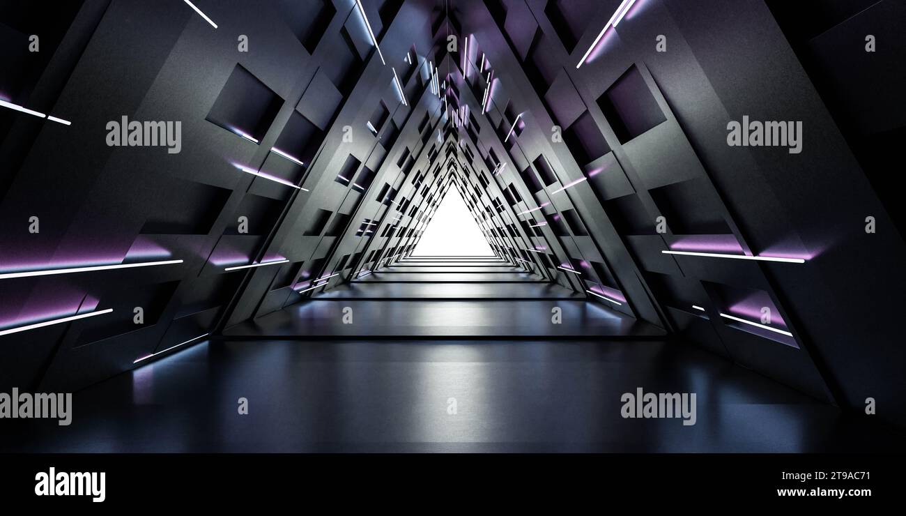 A dimly lit room with vibrant purple lighting creating a mesmerizing ...