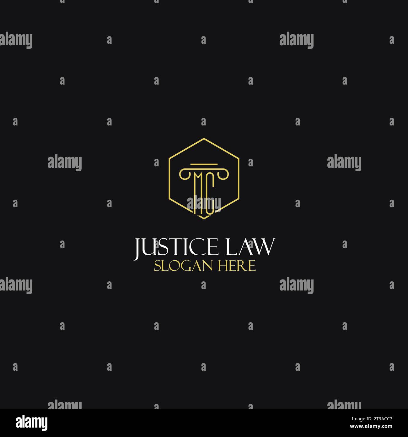 MC monogram initials design for legal, lawyer, attorney and law firm ...