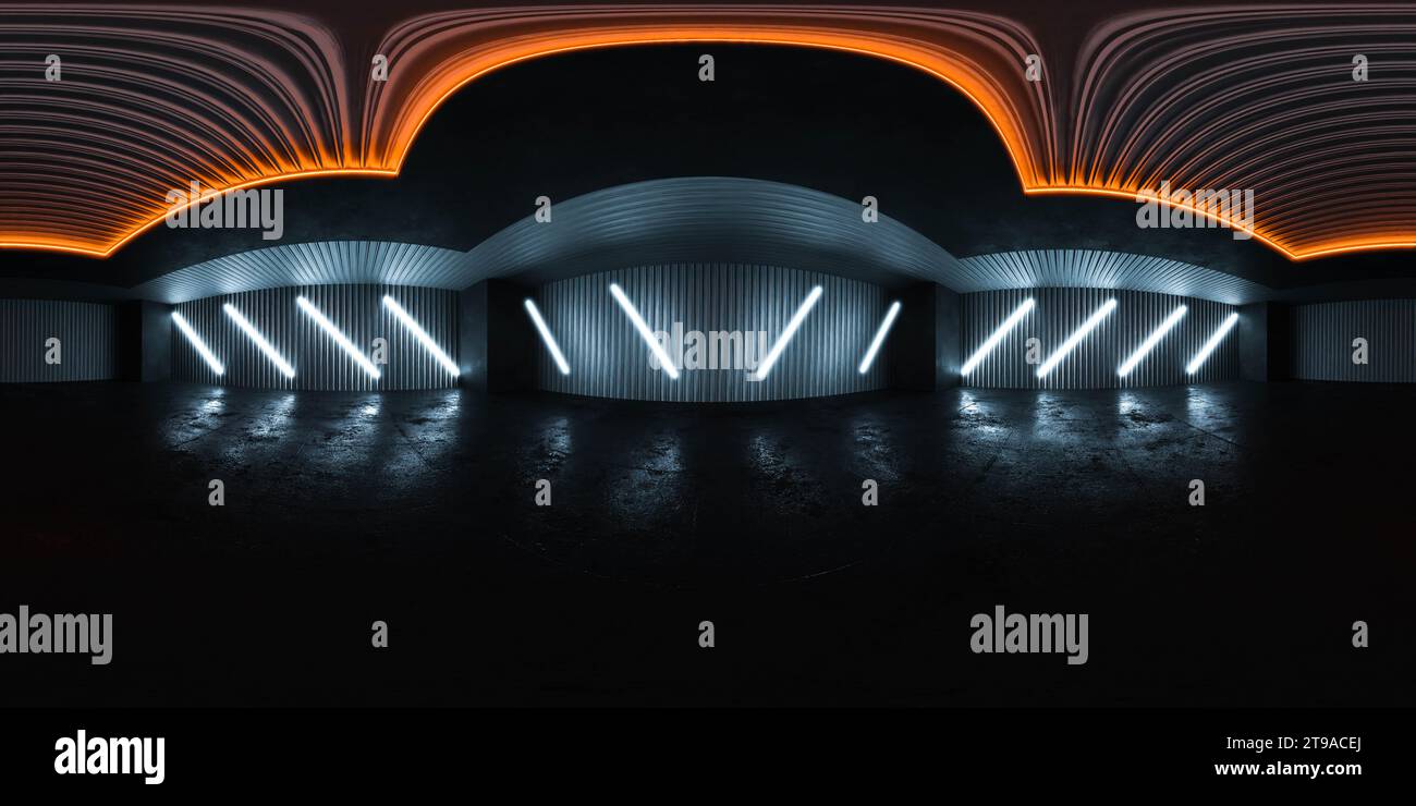 360 degree full panorama environment map of of a mesmerizing tunnel ...