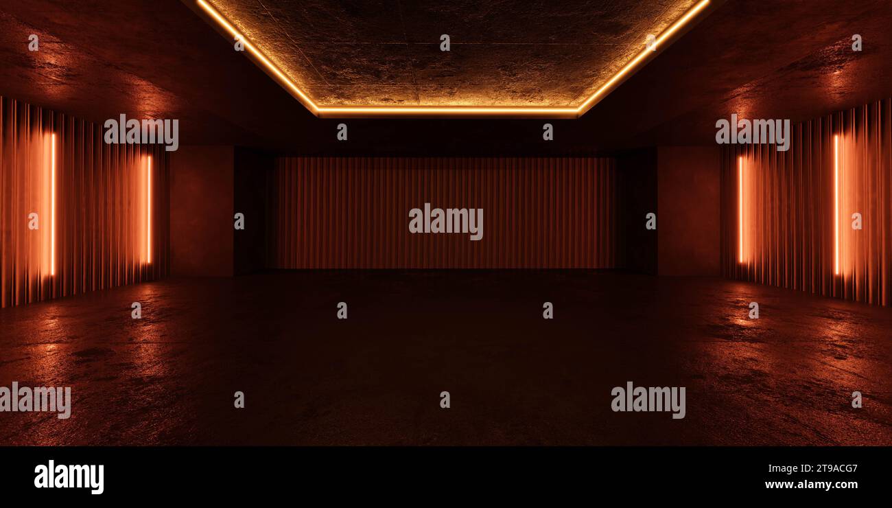 An empty, atmospheric room with a mysterious ambiance 3d render ...