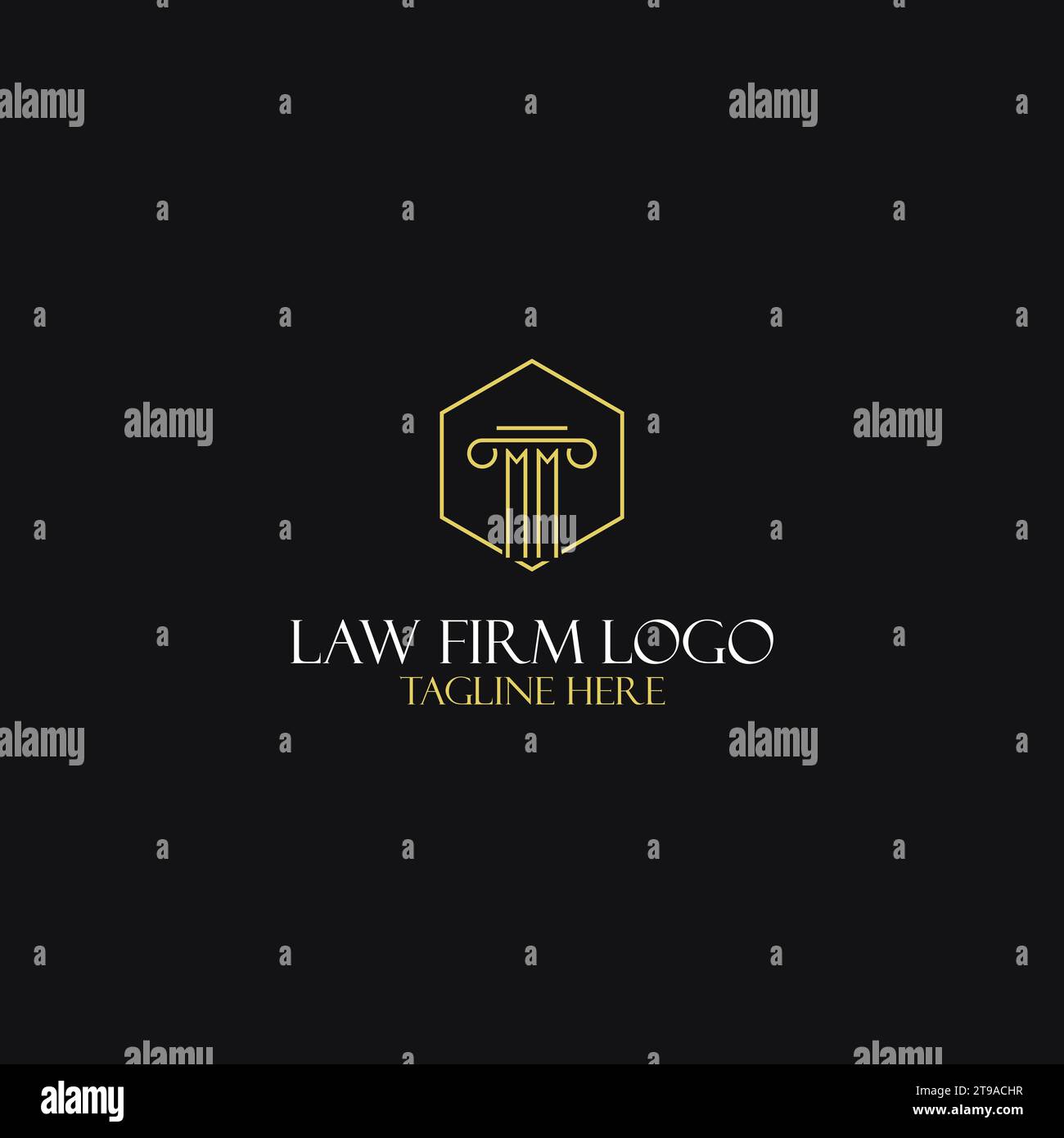 MM monogram initials design for legal, lawyer, attorney and law firm ...