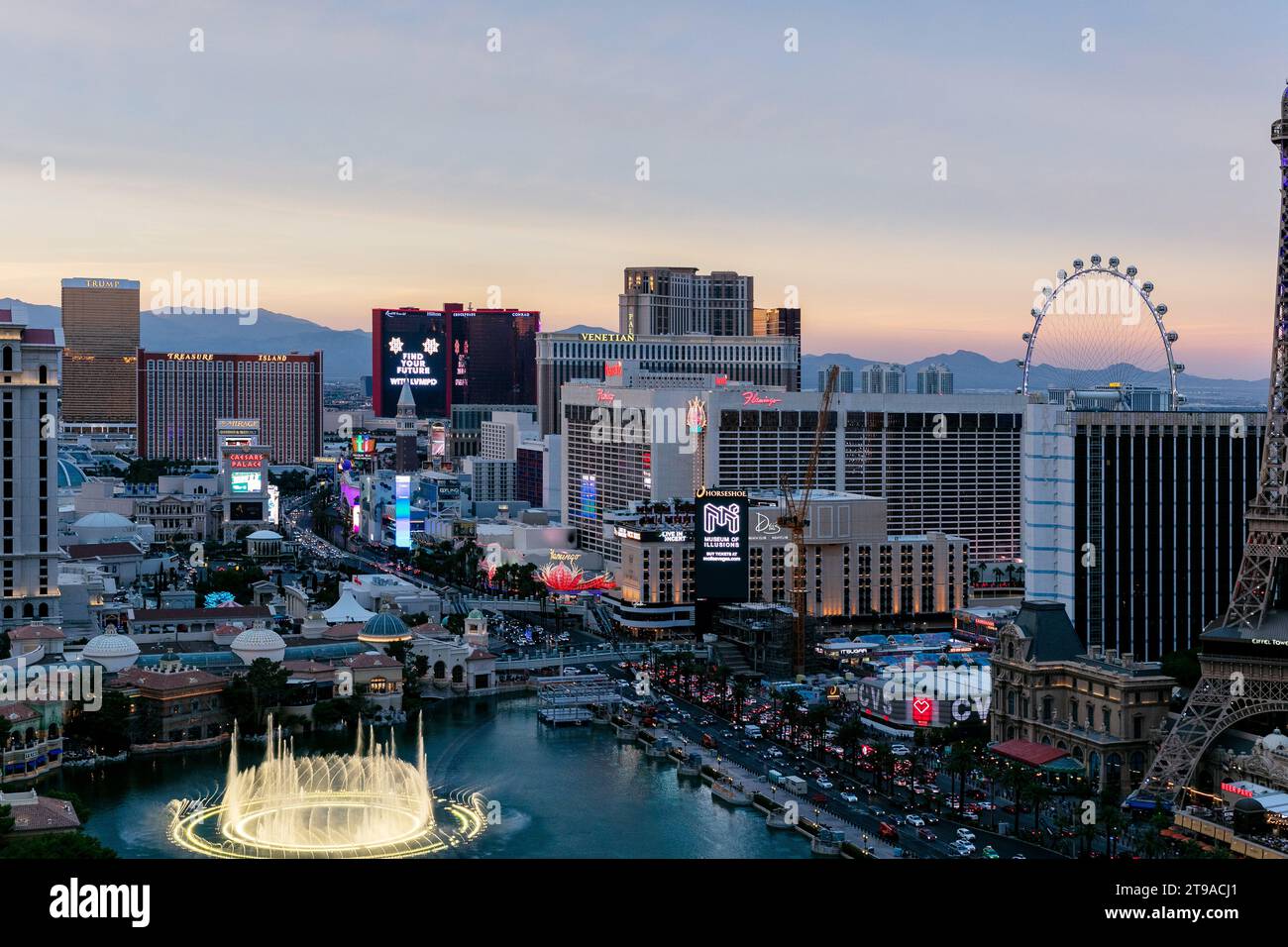 Las Vegas, Nevada the strip at night Stock Photo - Alamy