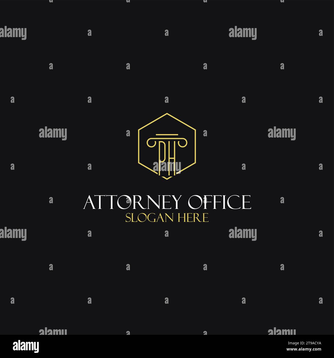 PH monogram initials design for legal, lawyer, attorney and law firm ...