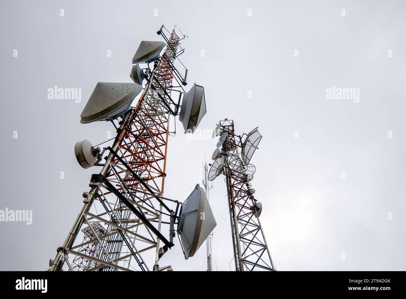 Explore transmission stations, antennas, and power lines connecting the ...