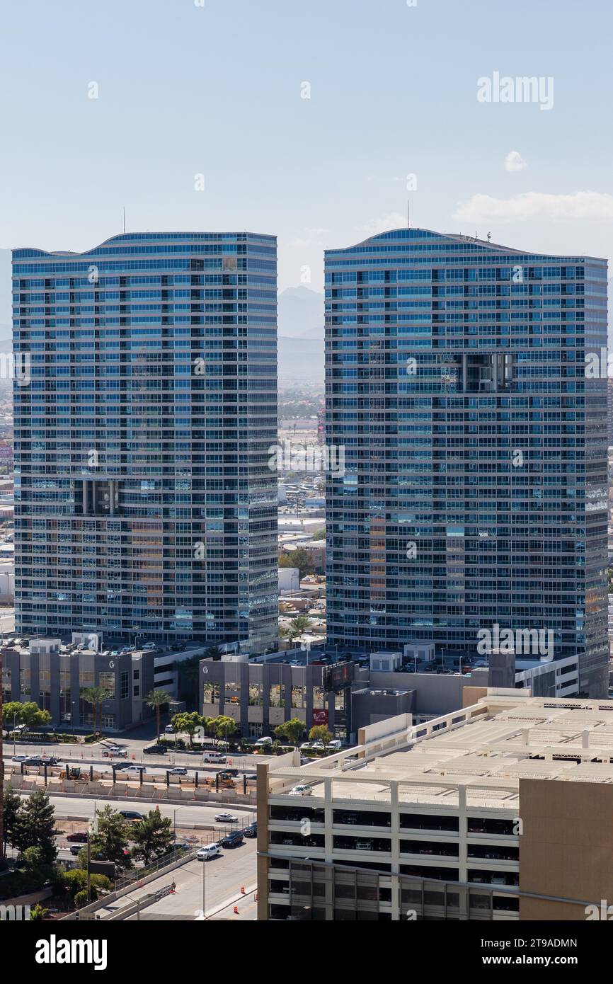 Las Vegas, Nevada, Panorama Towers Stock Photo - Alamy